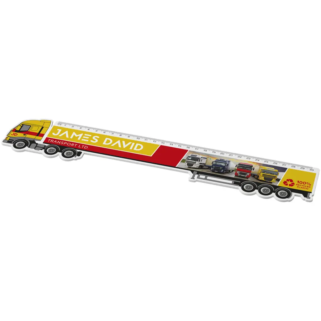 Tait 30cm lorry-shaped recycled plastic ruler | Hotline