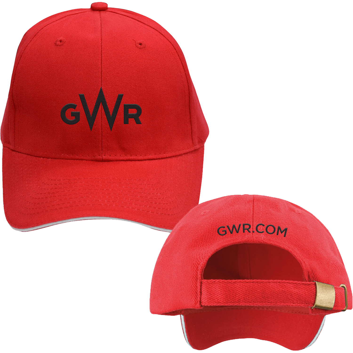 Embroidered Sandwich Trim Contrast Cap - Front & Back | Hotline
